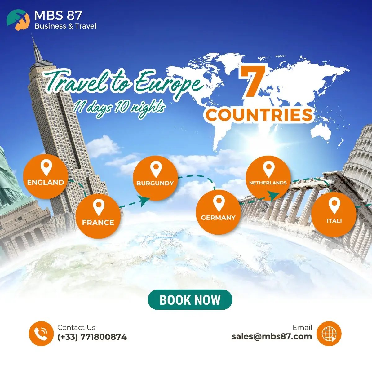Our Group Tours - MBS 87 Travel Agency in Paris and Europe Bus Rental ...