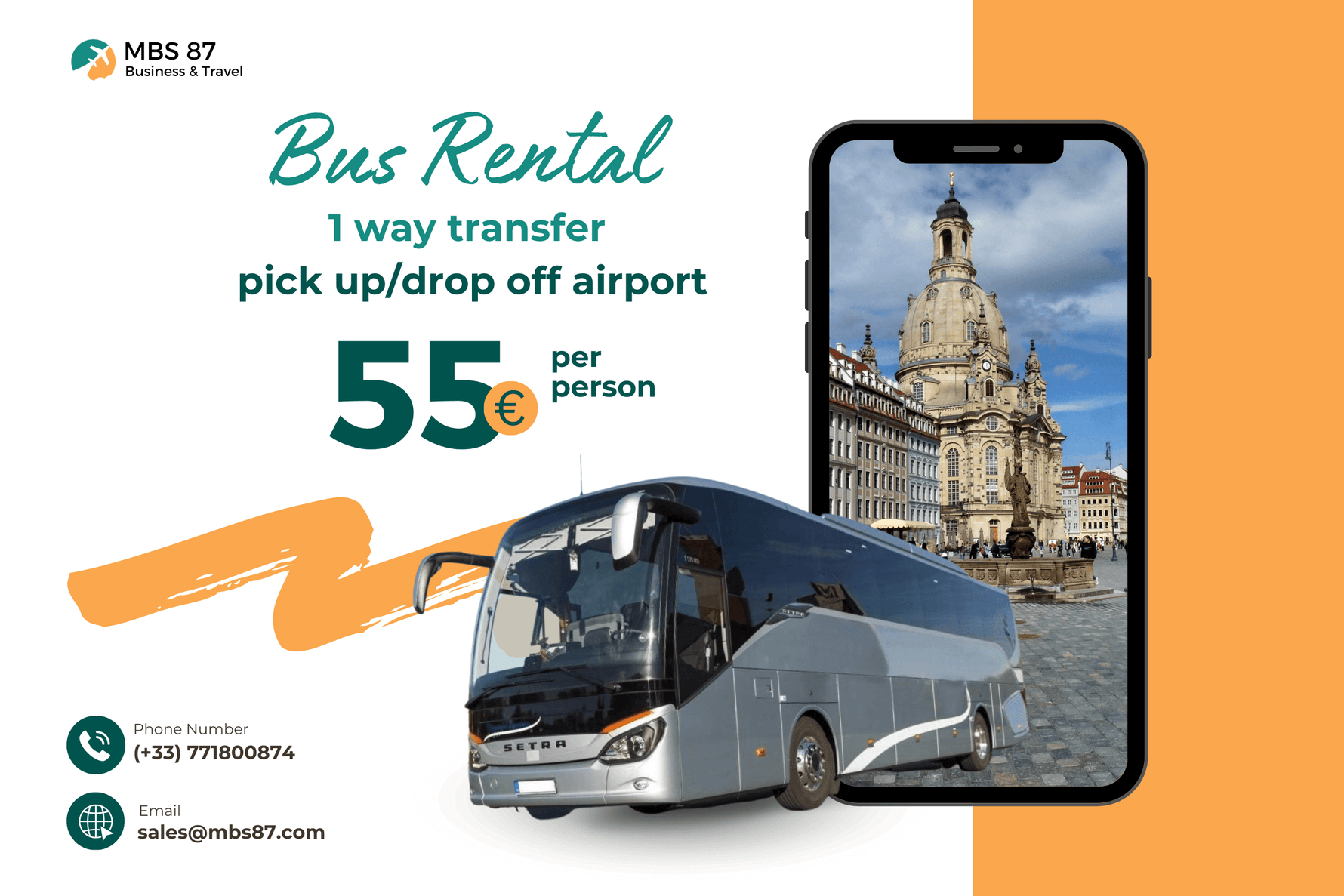 MBS 87 Bus Rental Service in Europe. Bus rental company in Europe ...